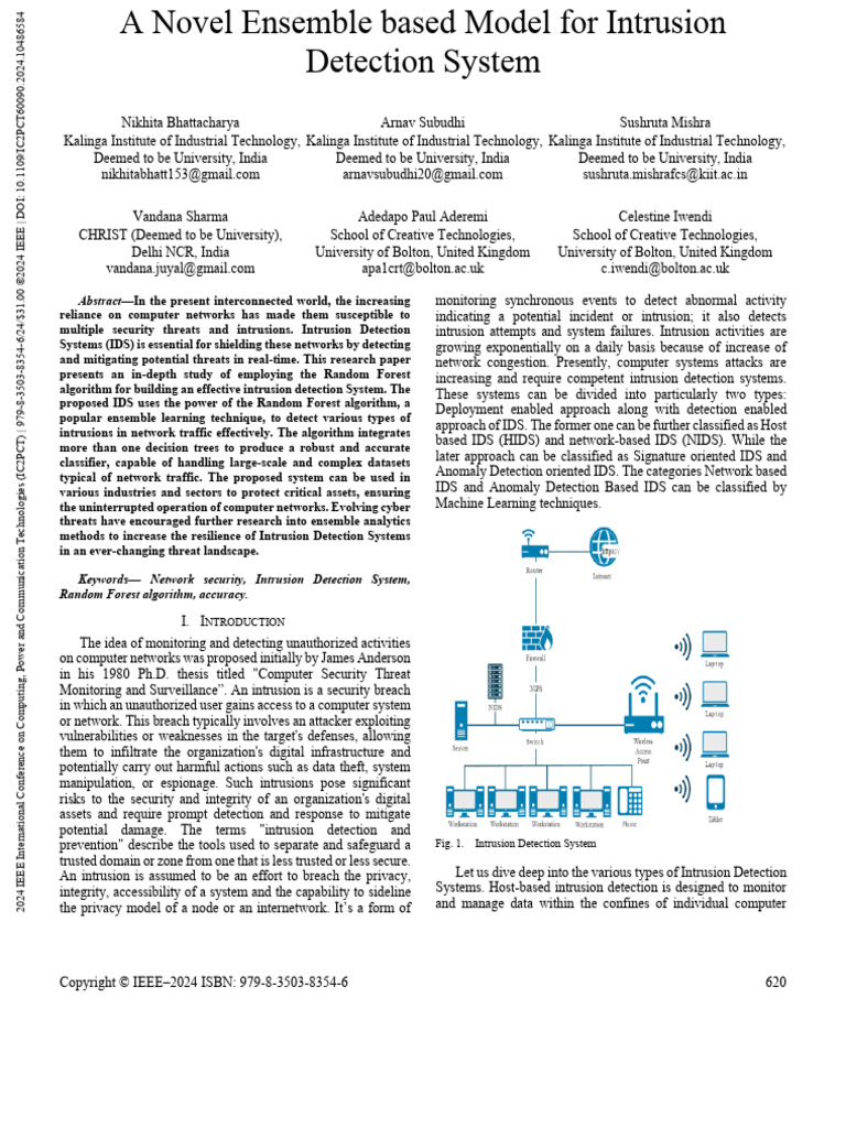 Ensemble Model for Intrusion Detection | PDF | Machine Learning ...