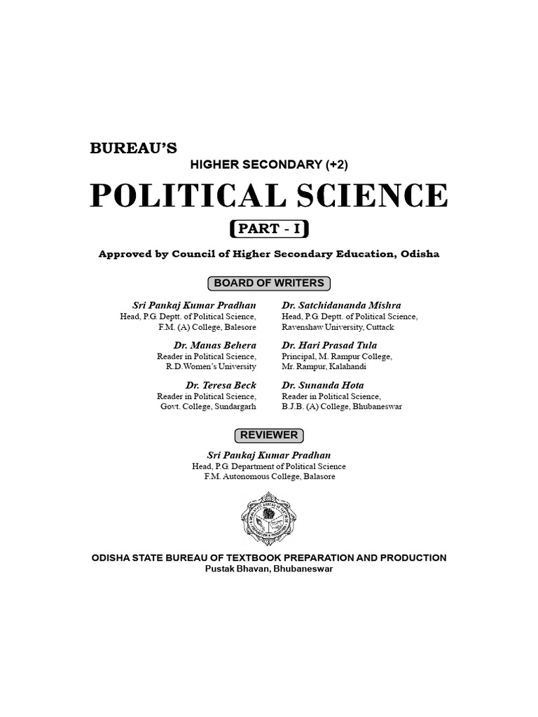 1st Year Pol - Science (English) A1 Pol SC | PDF | Political Philosophy | Theory