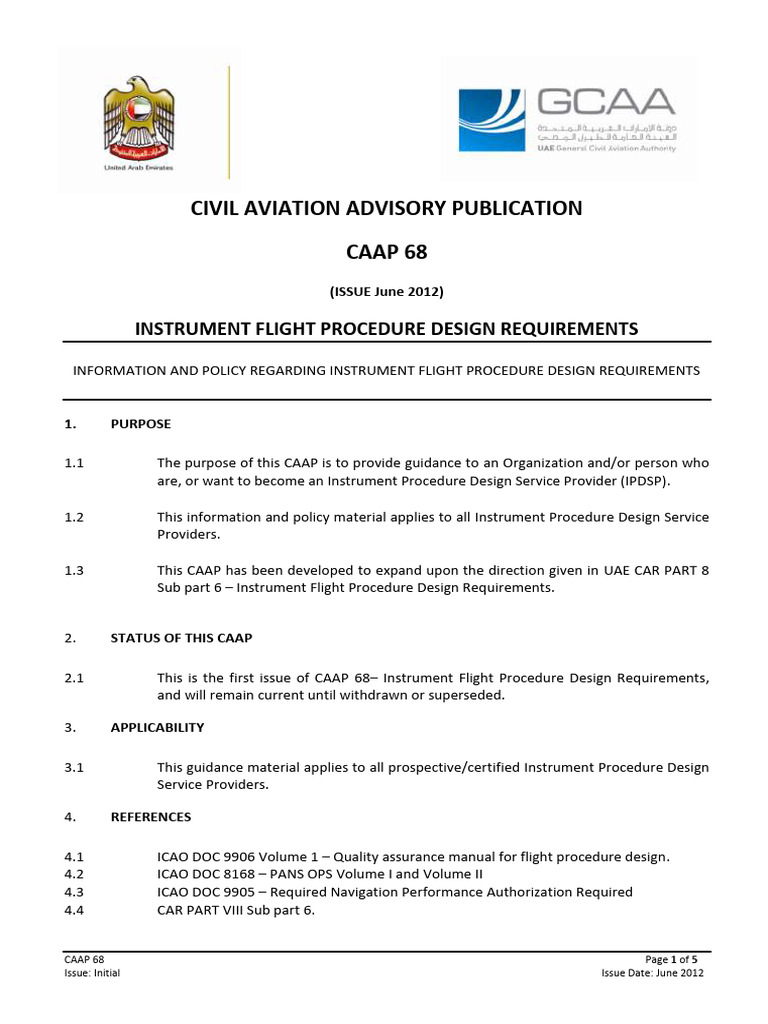 Instrument Flight Procedure Design Guide | PDF | Aviation