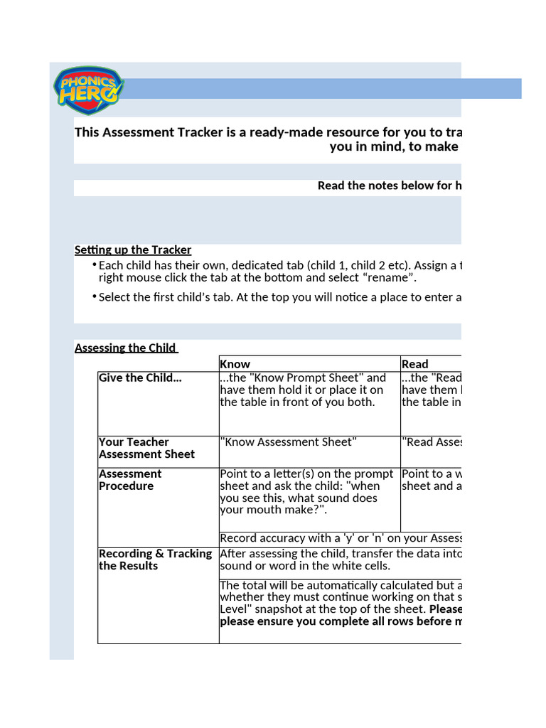 Assessment Tracker - Phases 2 & 3 | PDF | Phonics | Learning Methods