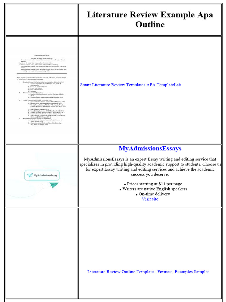 Literature Review Example Apa Outline | PDF | Thesis | Essays