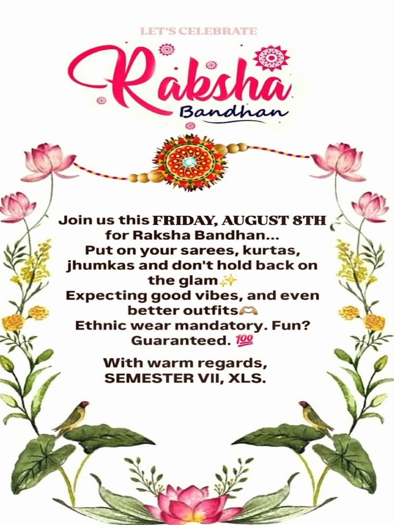 Ethnic Day - Raksha Bandhan Invite | PDF