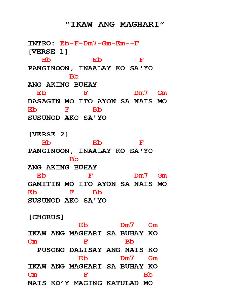 Ikaw Ang Maghari Chords | PDF