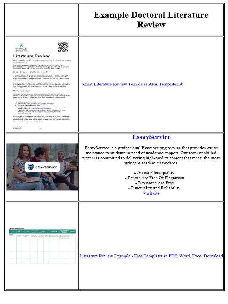 Example Doctoral Literature Review | PDF | Thesis | Essays
