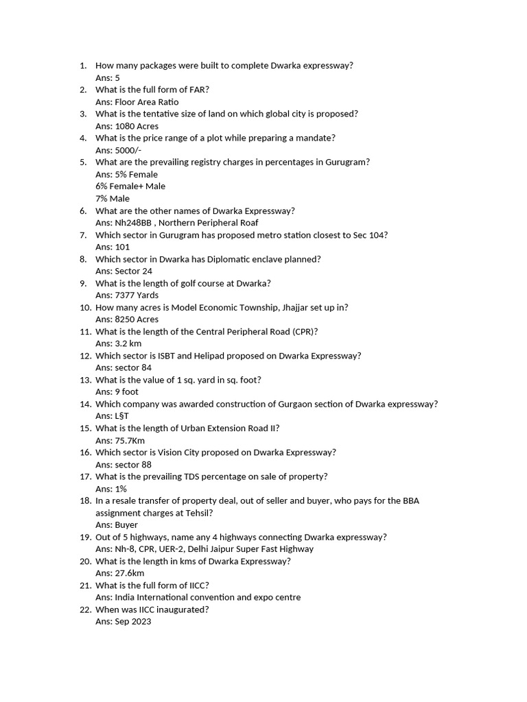Answers - Location Test Kanika Mam | PDF