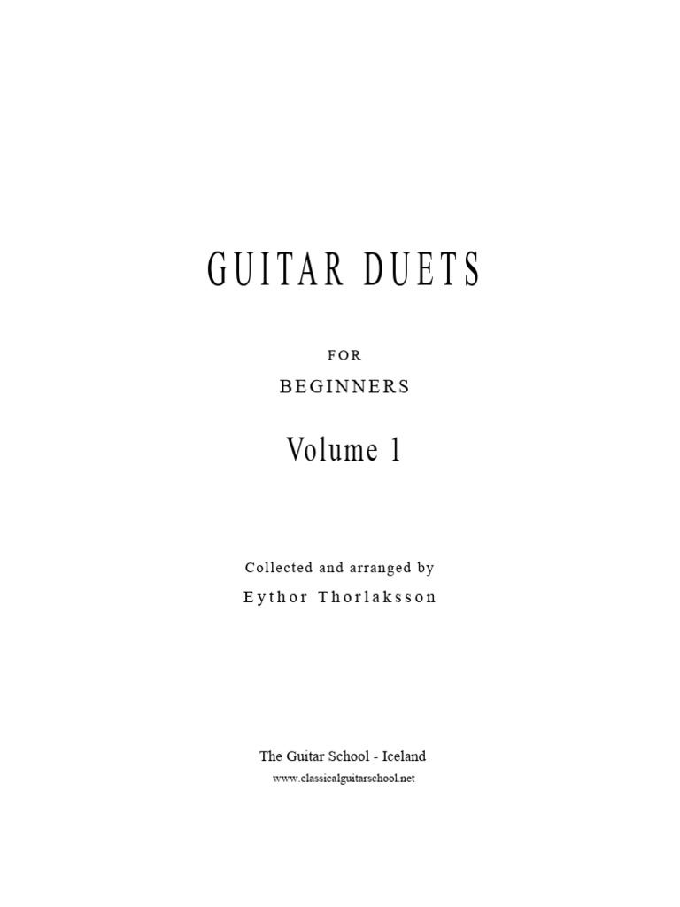 Beginner Guitar Duets Volume 1 | PDF