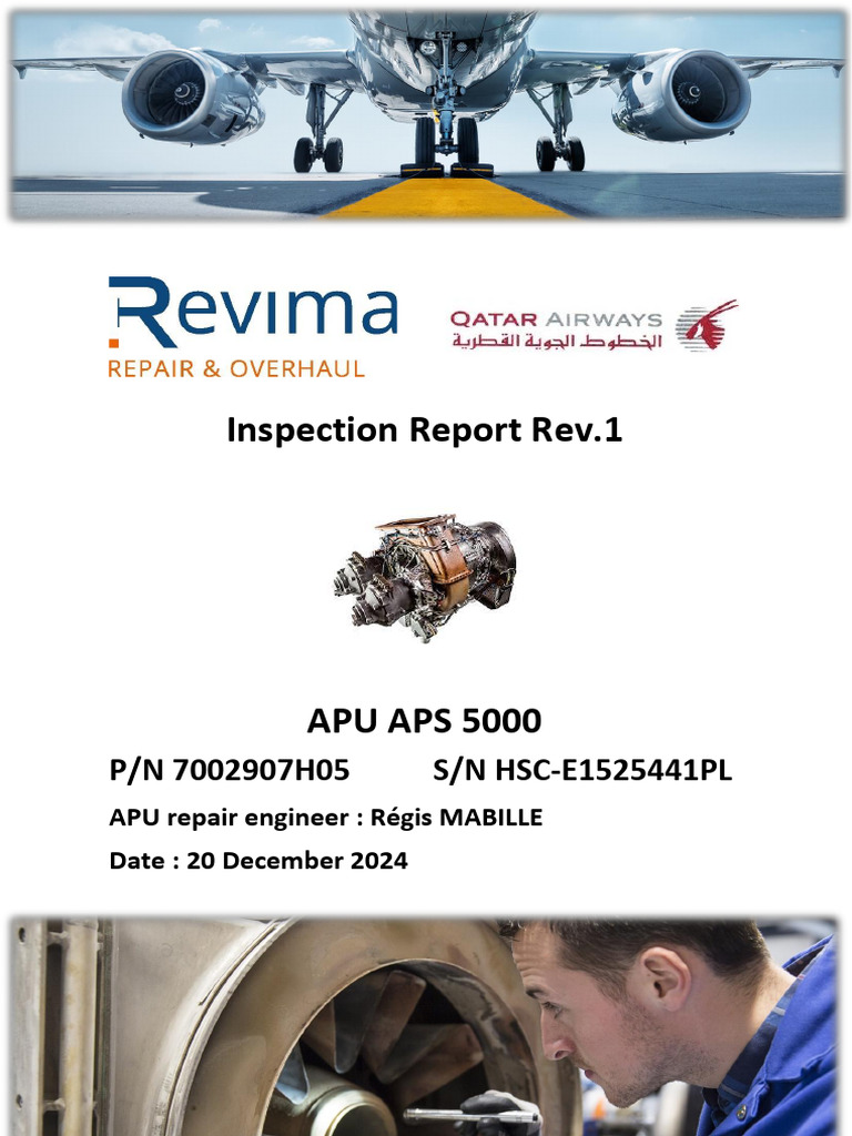 APU APS 5000 Inspection Report | PDF | Turbine | Mechanical Engineering