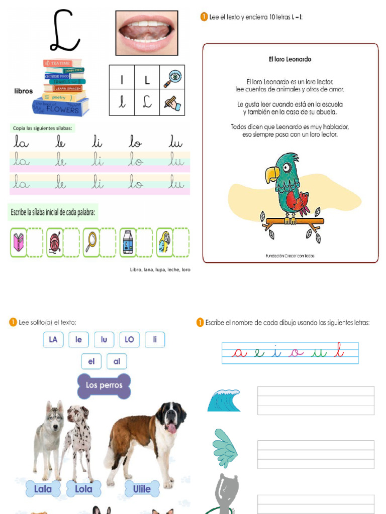 Consonantes L, M, P, S | PDF