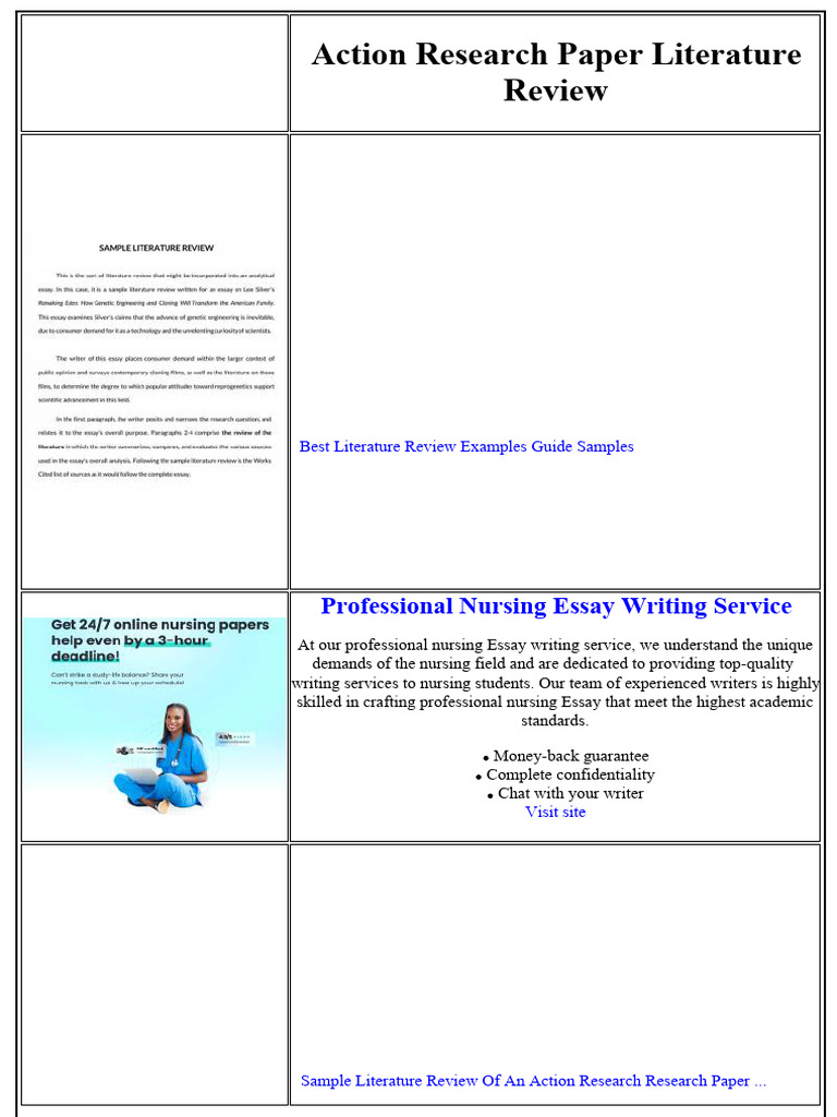 Action Research Paper Literature Review | PDF | Thesis | Essays