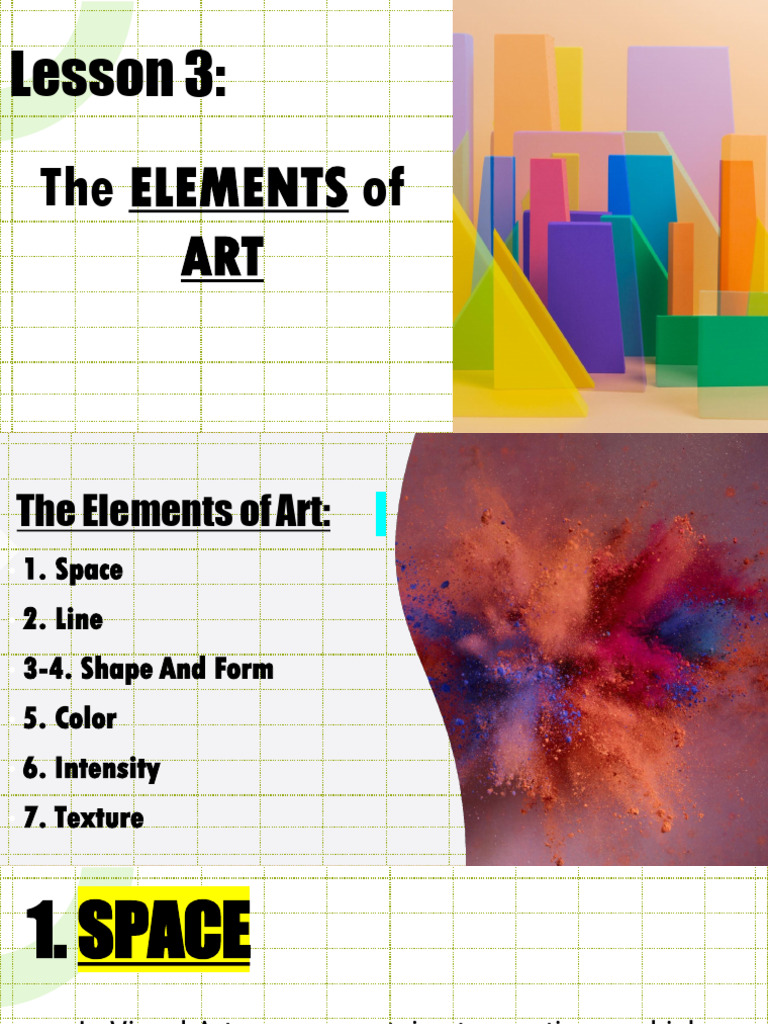Lesson 3 Elements of Art Part 1 1 | PDF | Color | Shape