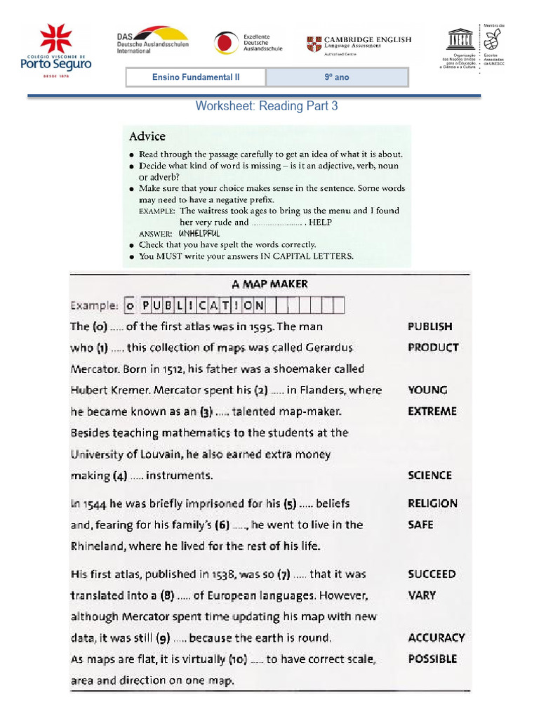 Reading Part 3 | PDF