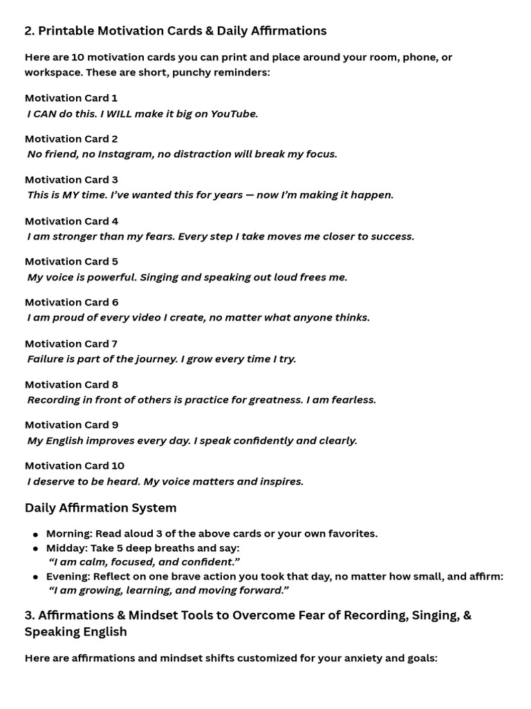 Printable Motivation Cards for Students | PDF | Psychology