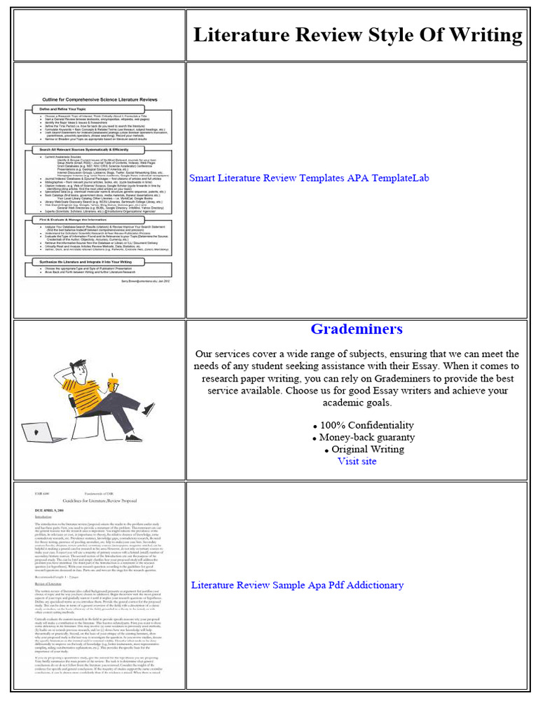 Literature Review Style of Writing | PDF | Thesis | Essays