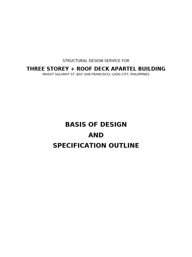 Design Specs Outline Specs | PDF | Concrete | Building