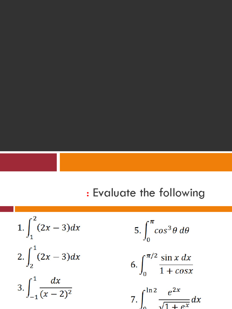 10 - Solutions To Definite Integral Examples | PDF | Integral ...