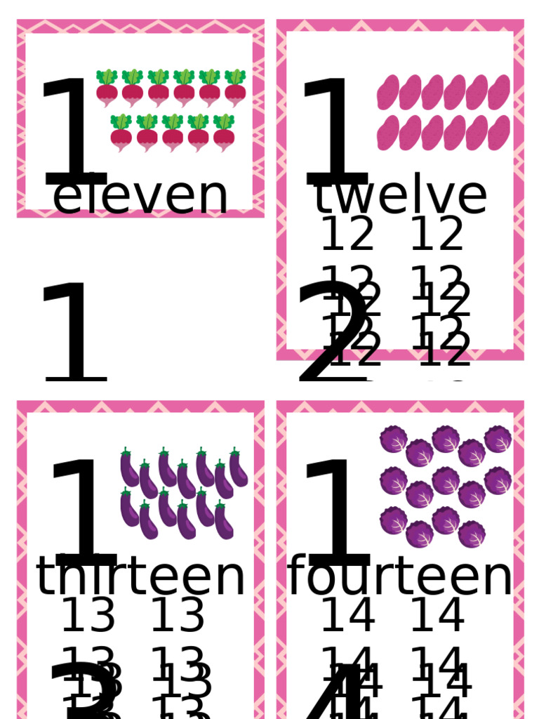 Tracing Numbers 11-20 Kindergarten Math Flashcards for Kids | PDF