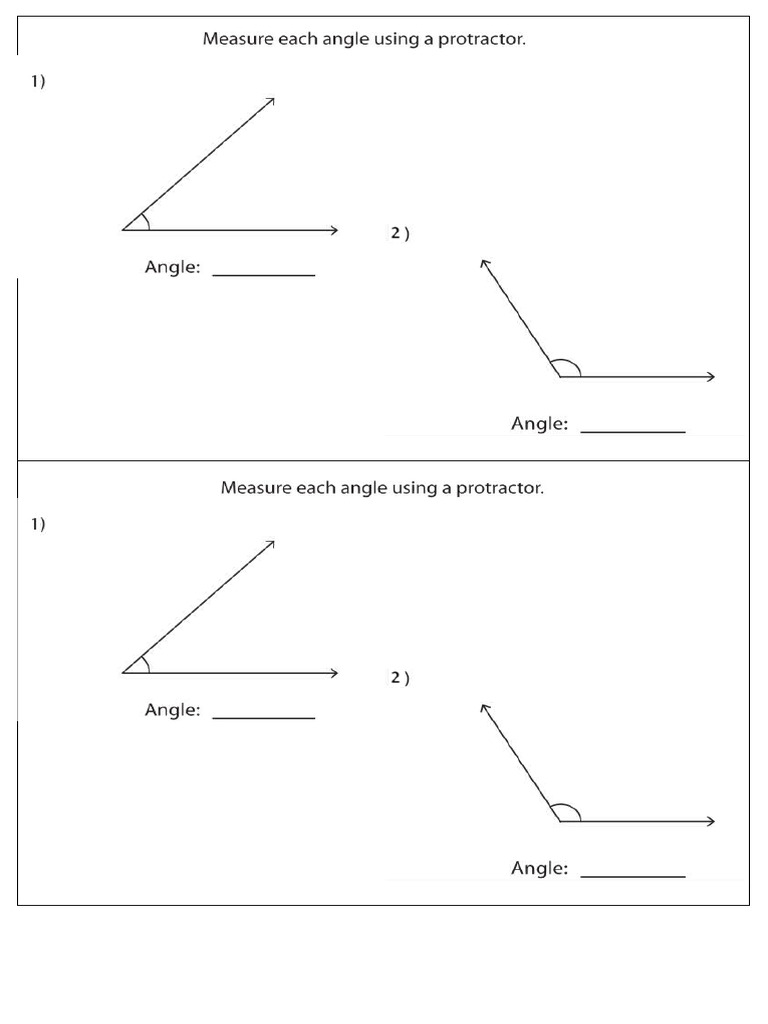 Measuring Angles WS | PDF