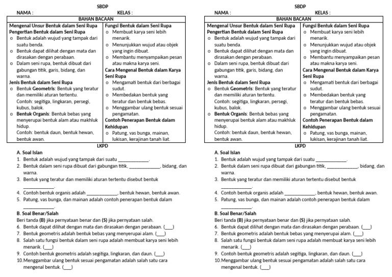 Unsur Bentuk Dalam Seni Rupa | PDF
