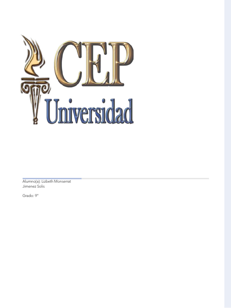 Alumno (A) : Lizbeth Monserrat Jimenez Solis Grado: 9° | PDF