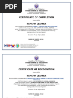 DepEd Certificate Format and Fonts Guide | PDF | Typefaces | Printing