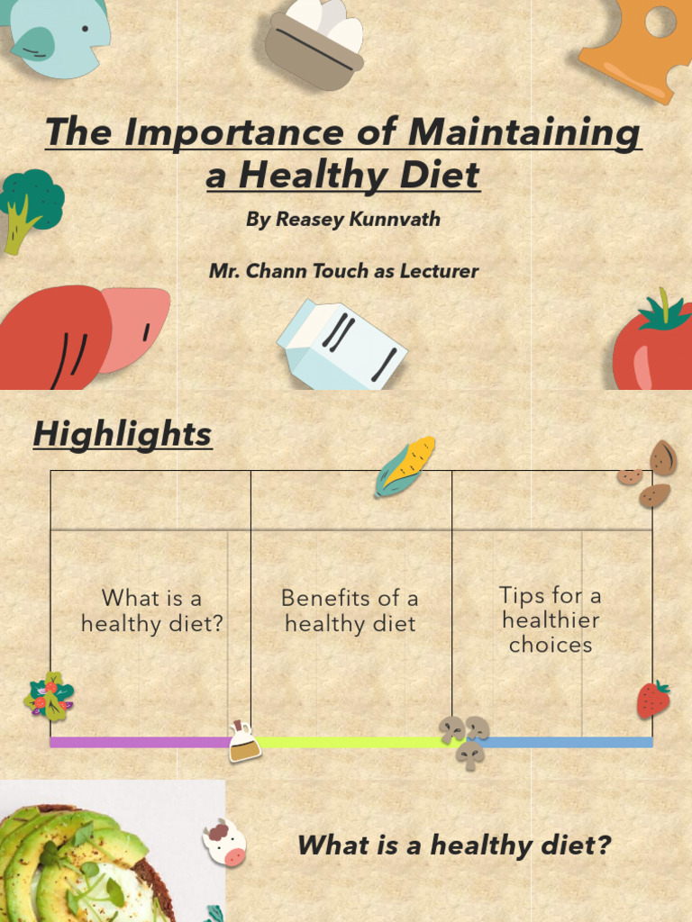 The Importance of Maintaining A Healthy Diet | PDF | Healthy Diet ...