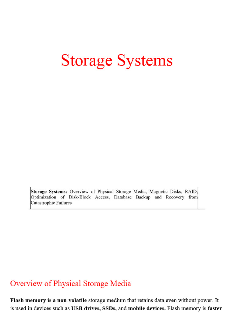 Understanding Storage Systems and Media | PDF | Computer Data Storage ...
