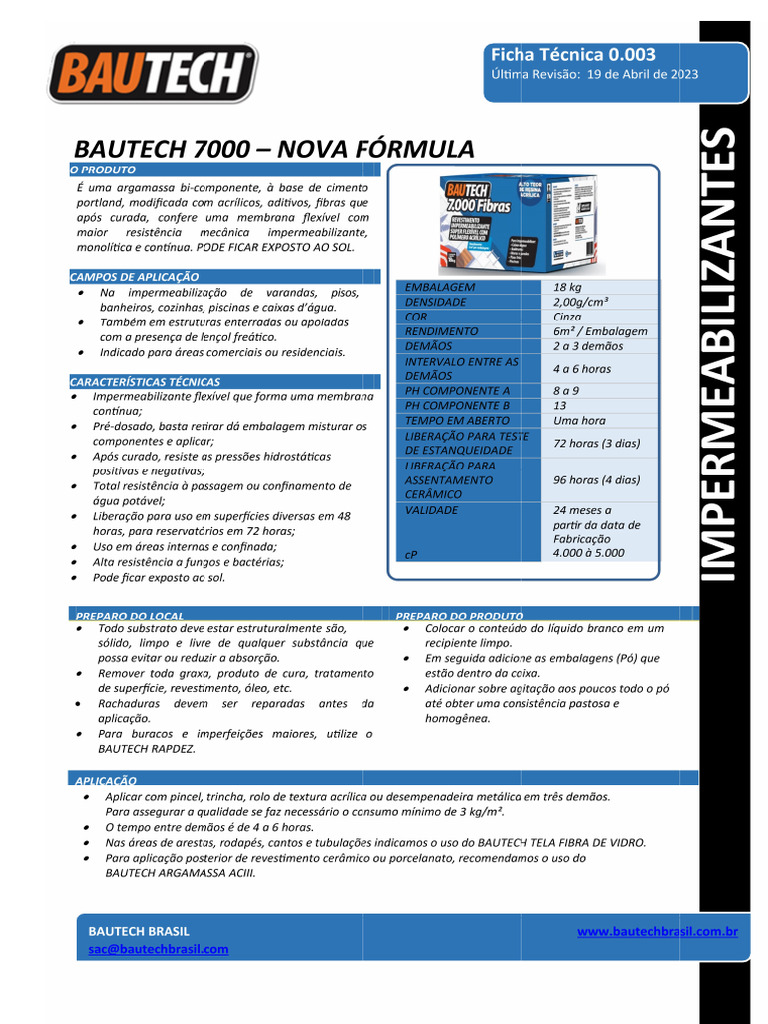0.003 Bautech 7000 | PDF