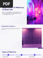 Uses and Application of Matrix in Real Life | PDF | Matrix (Mathematics ...