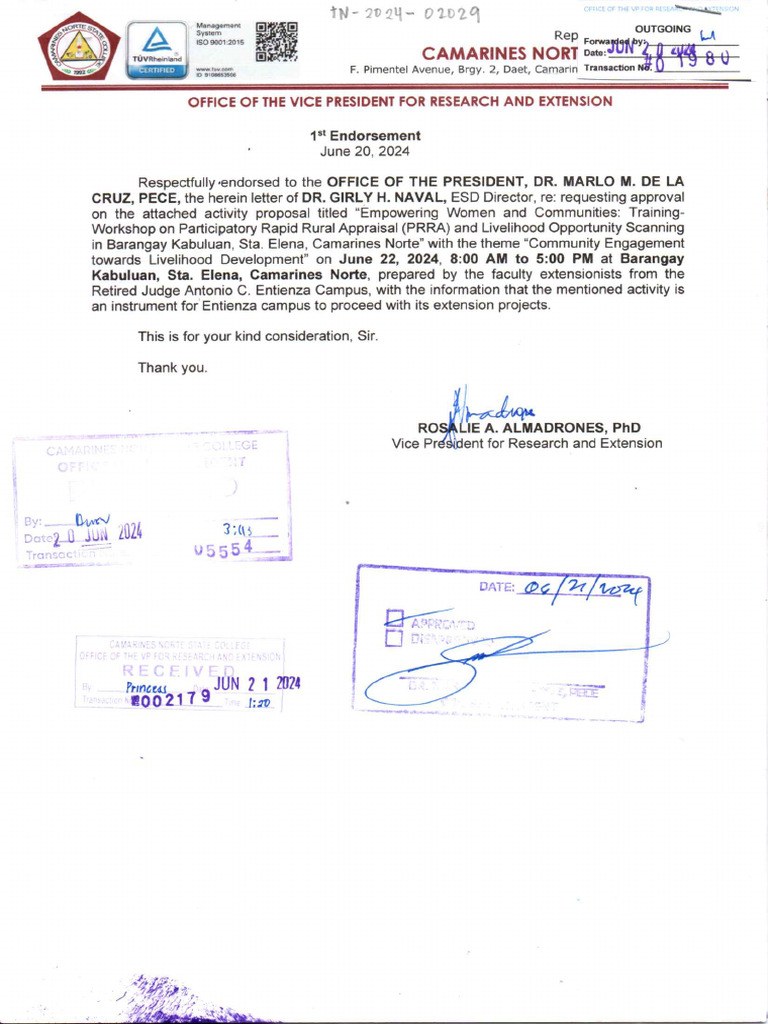Approved 1-Day PRRA-Brgy. Kabuluan | PDF | Unemployment | Workforce