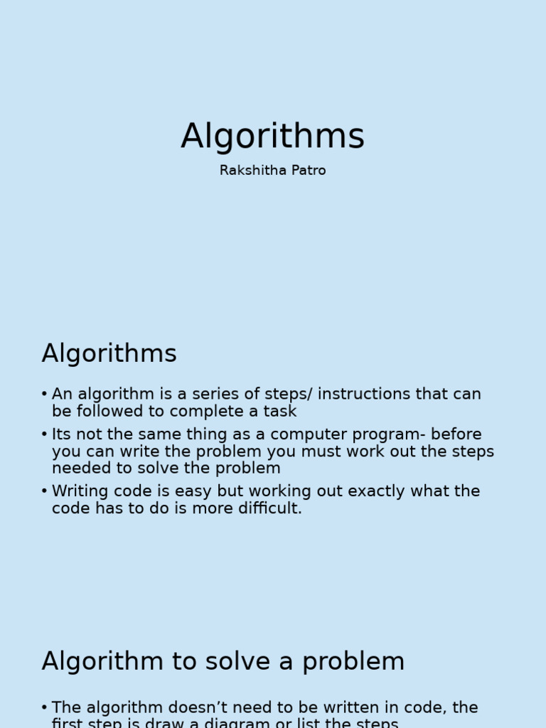 Algorithms - Computer Science Aqa | PDF | Algorithms | Computer Programming