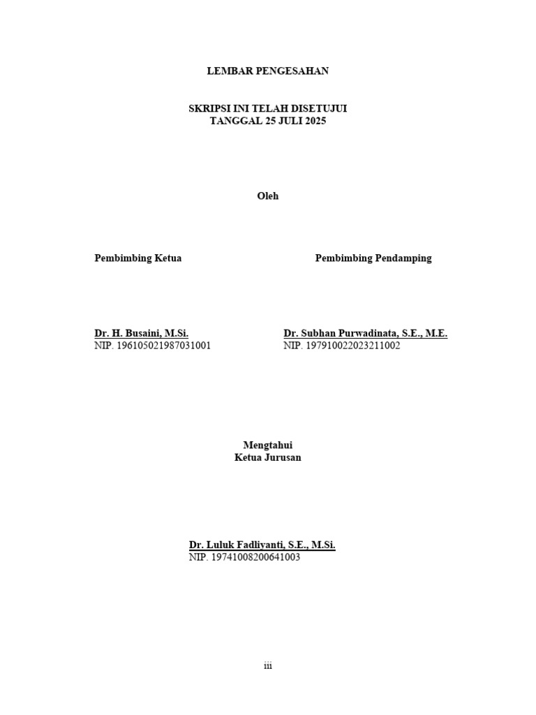 Lembar Pengesahan | PDF