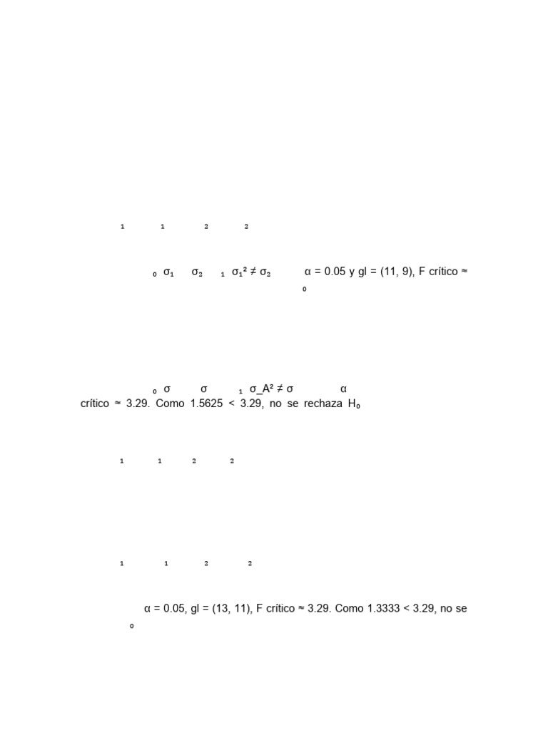 Comparación de Varianzas: Prueba F | PDF | Teoría estadística ...
