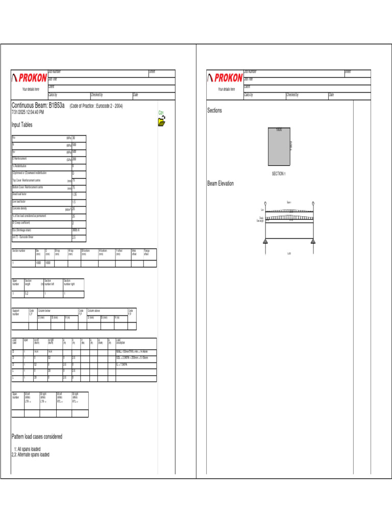 Eurocode 2 Continuous Beam Design Guide | PDF | Beam (Structure ...