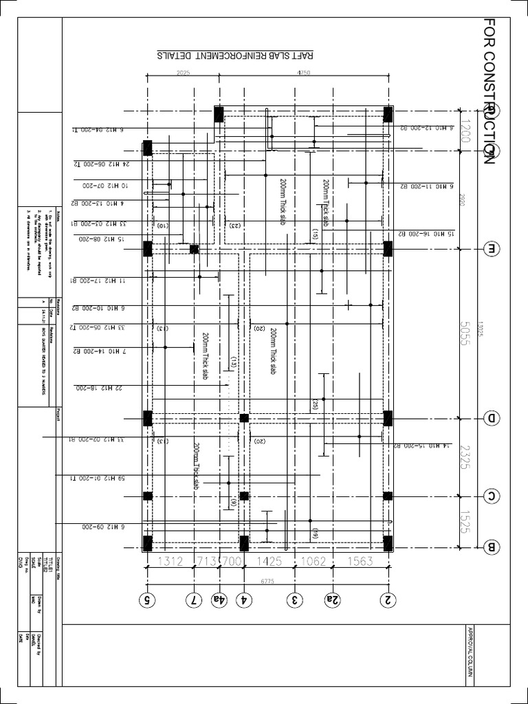Raft Slab Details Reinforcement (Simmilar For All Type) | PDF