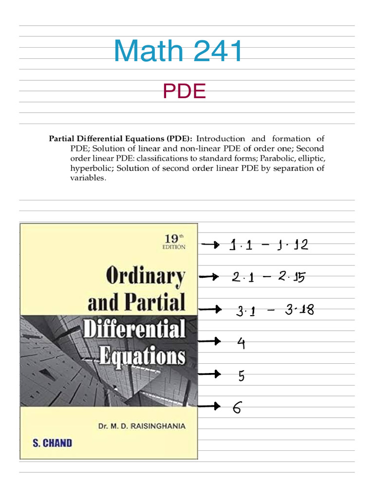PDE Full Note by TF Analysis | PDF