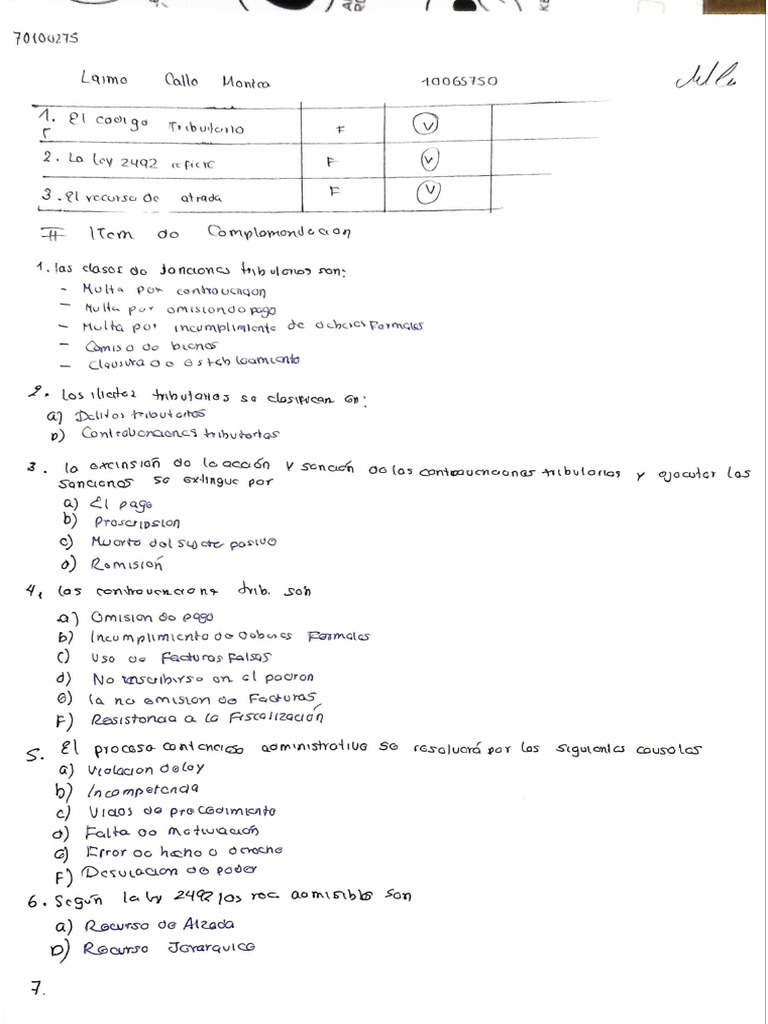examen tributaria | PDF