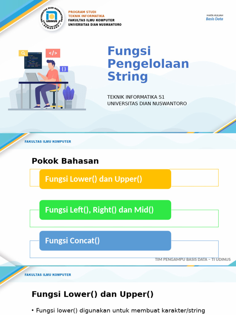 Pertemuan 12 - Fungsi String | PDF
