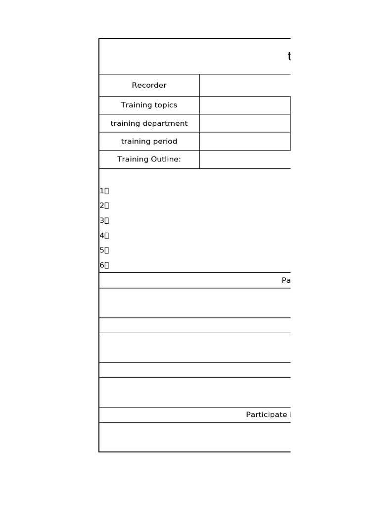 Training Record | PDF