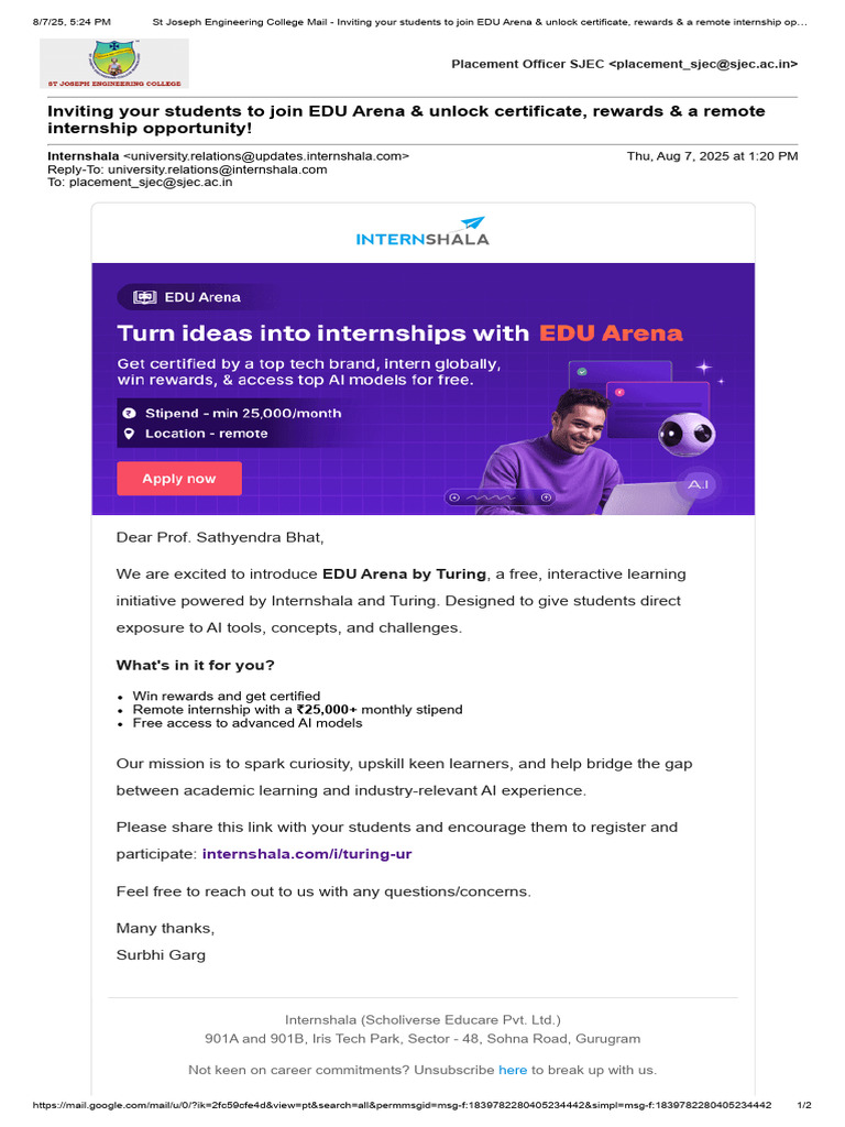 EDU Arena by Internshala | PDF