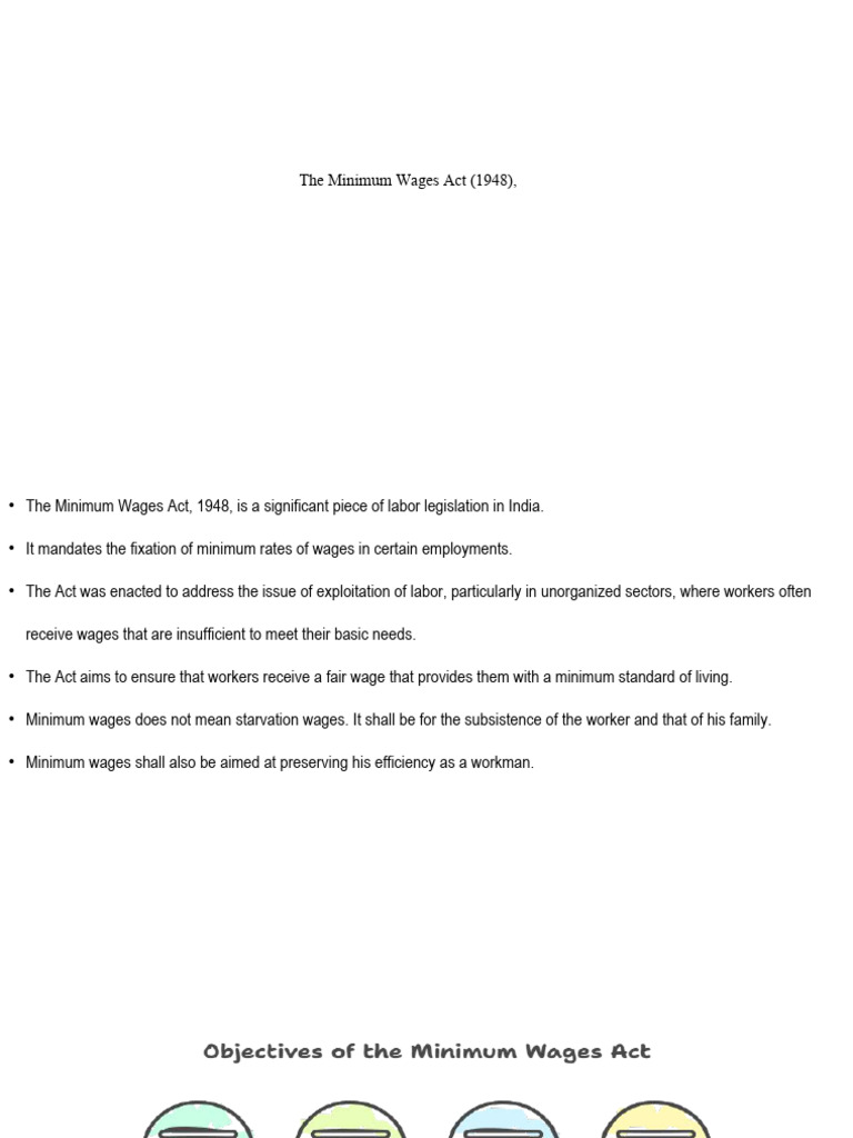 The Minimum Wages Act (1948) | PDF