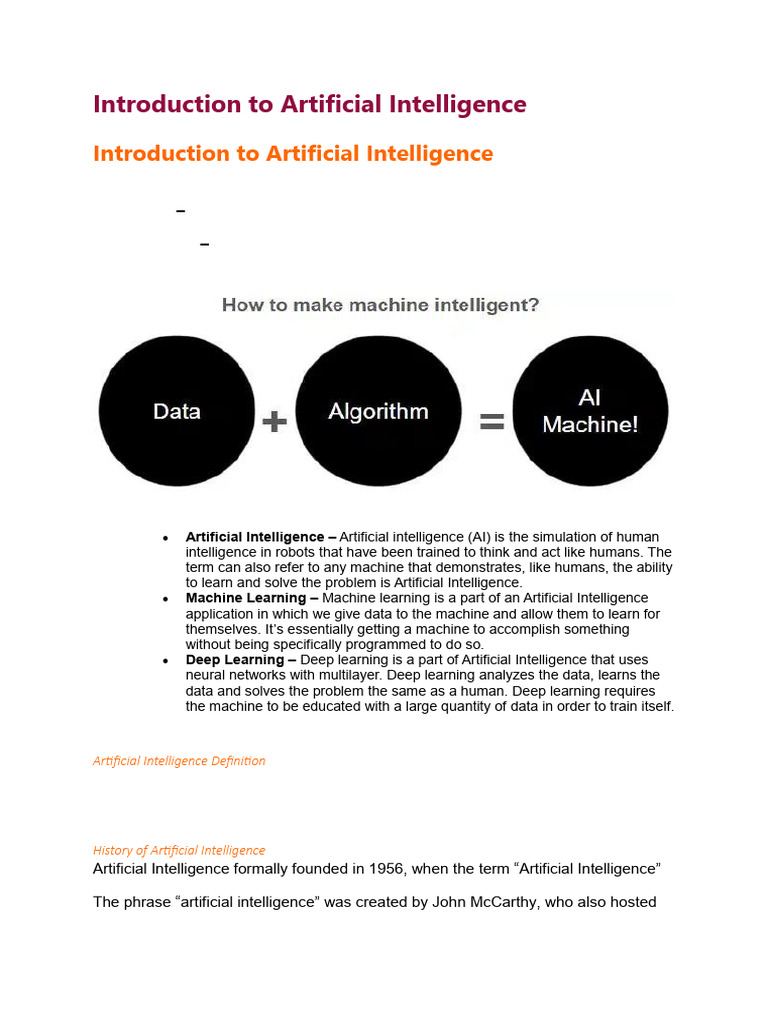 Introduction to Artificial Intelligence | PDF | Artificial Intelligence ...