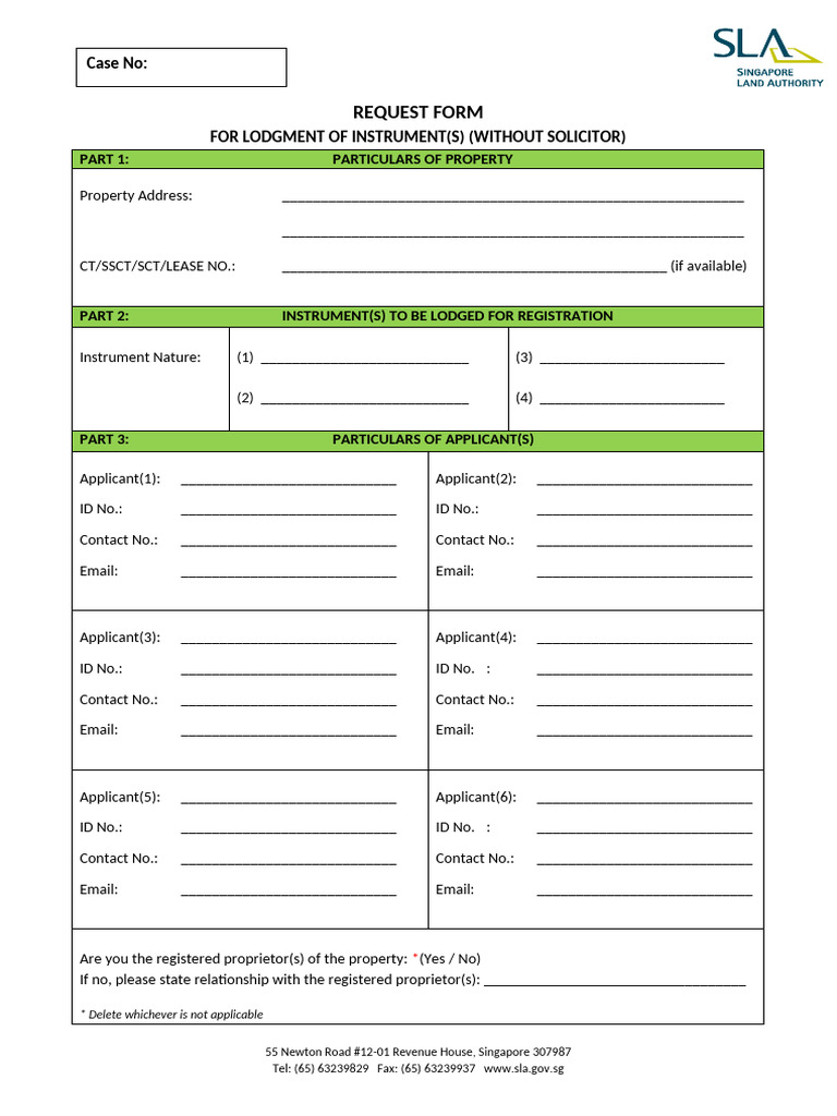 SLA Request Form | PDF | Private Law | Common Law