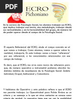 Concepto de ECRO PICHON RIVIERE E. | PDF | Sicología | Psicología Social