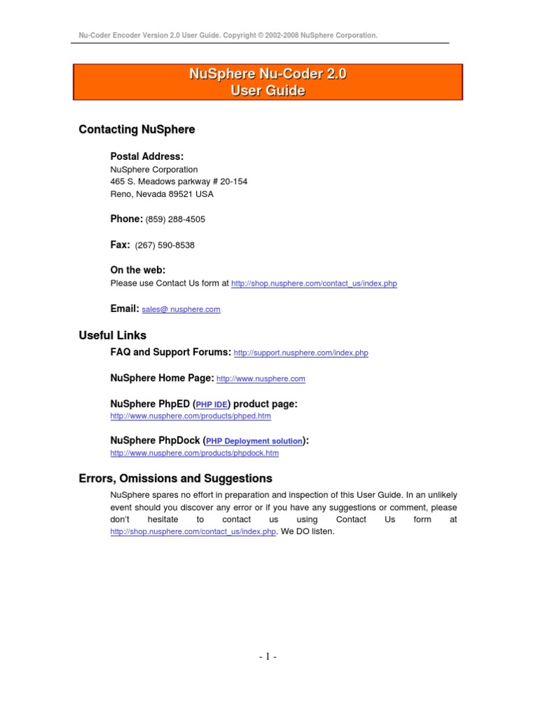 Nucoder Manual | PDF | Php | Command Line Interface