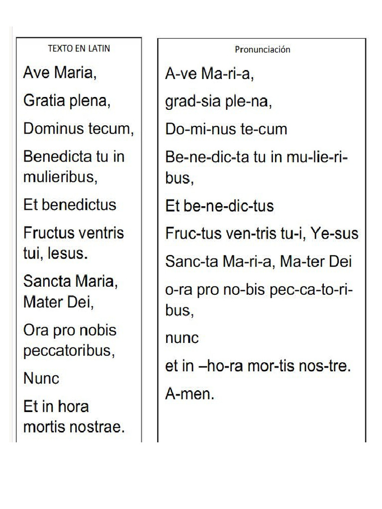Ave Maria Latin | PDF