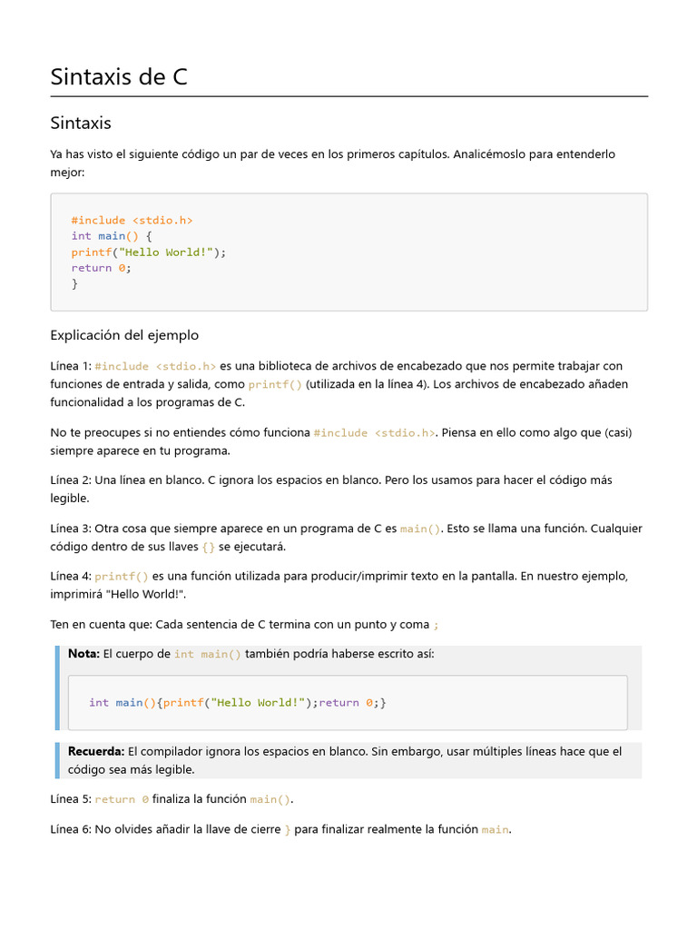 04-C Syntax - PHP | PDF