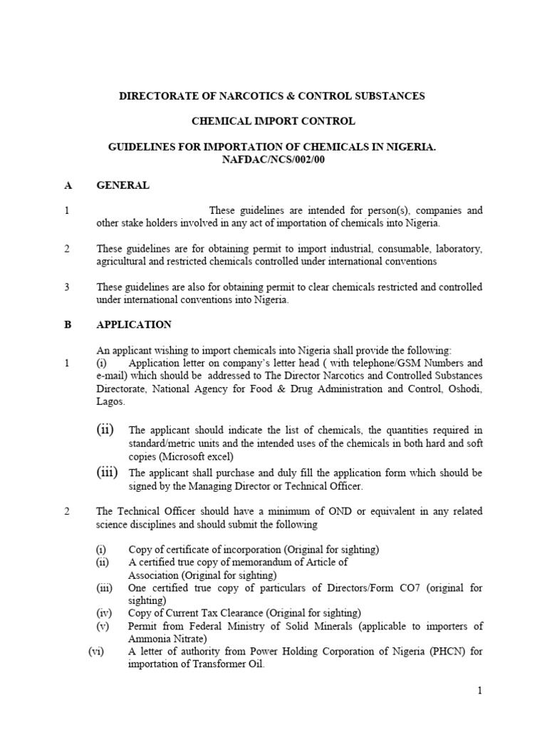 Guide6 - Chemical Import Control | PDF | Safety