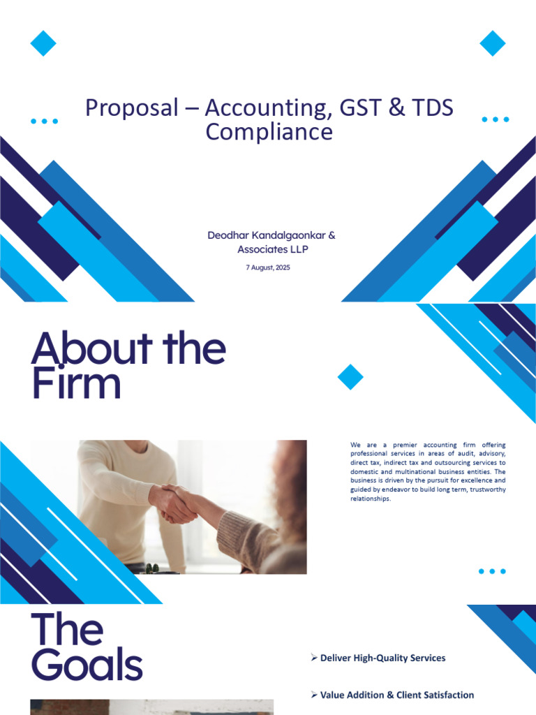 Accounting, GST & TDS Compliance Proposal | PDF | Taxes | Accounting