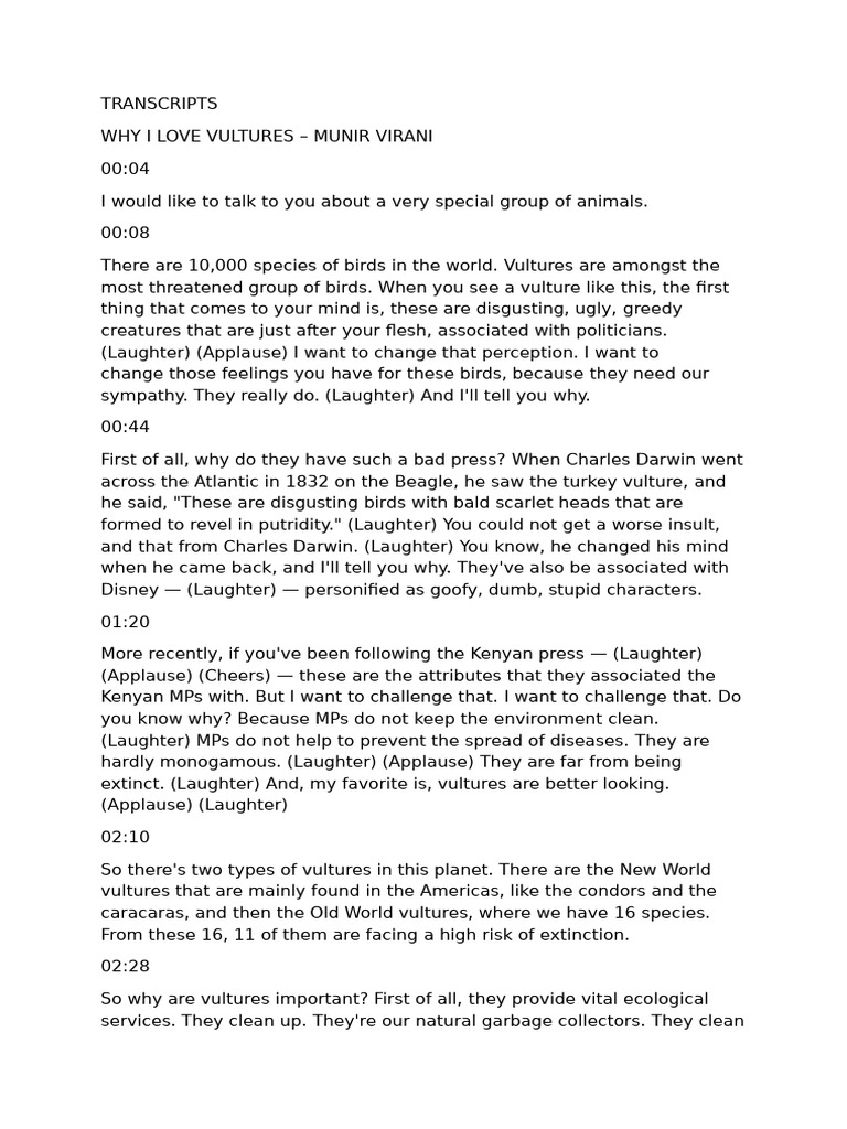 Keynote Ted Talk Transcripts | PDF