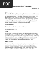 Summary of The Metamorphosis by Franz Kafka PDF | PDF | The Metamorphosis